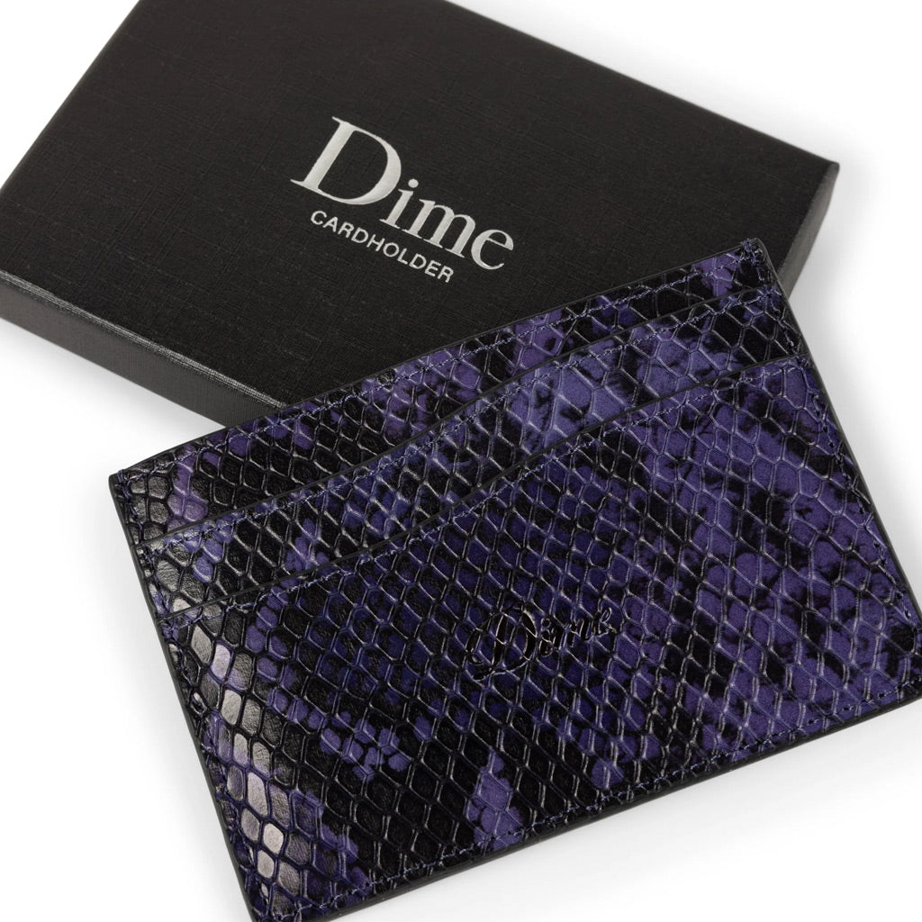 Dime Embossed Leather Cardholder Purple Snake – Welcome Skateshop | Madrid