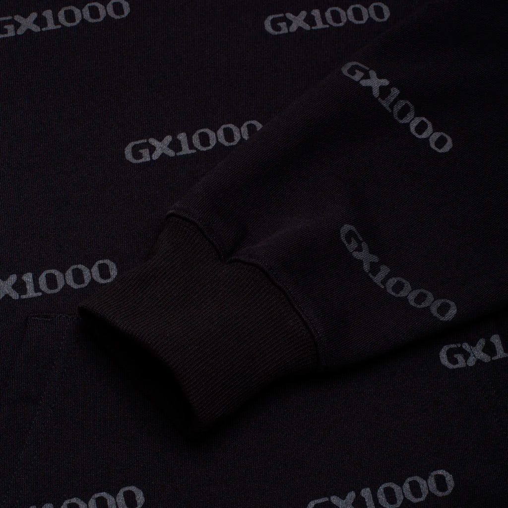 GX1000 OG Logo AOP Hood Black – Welcome Skateshop | Madrid